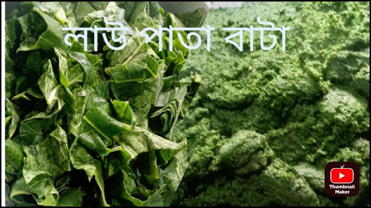 লাউ পাতা বাটা//Lau Pata Bata Recipe//Tasty Gourd Leaf Recipe. - YouTube