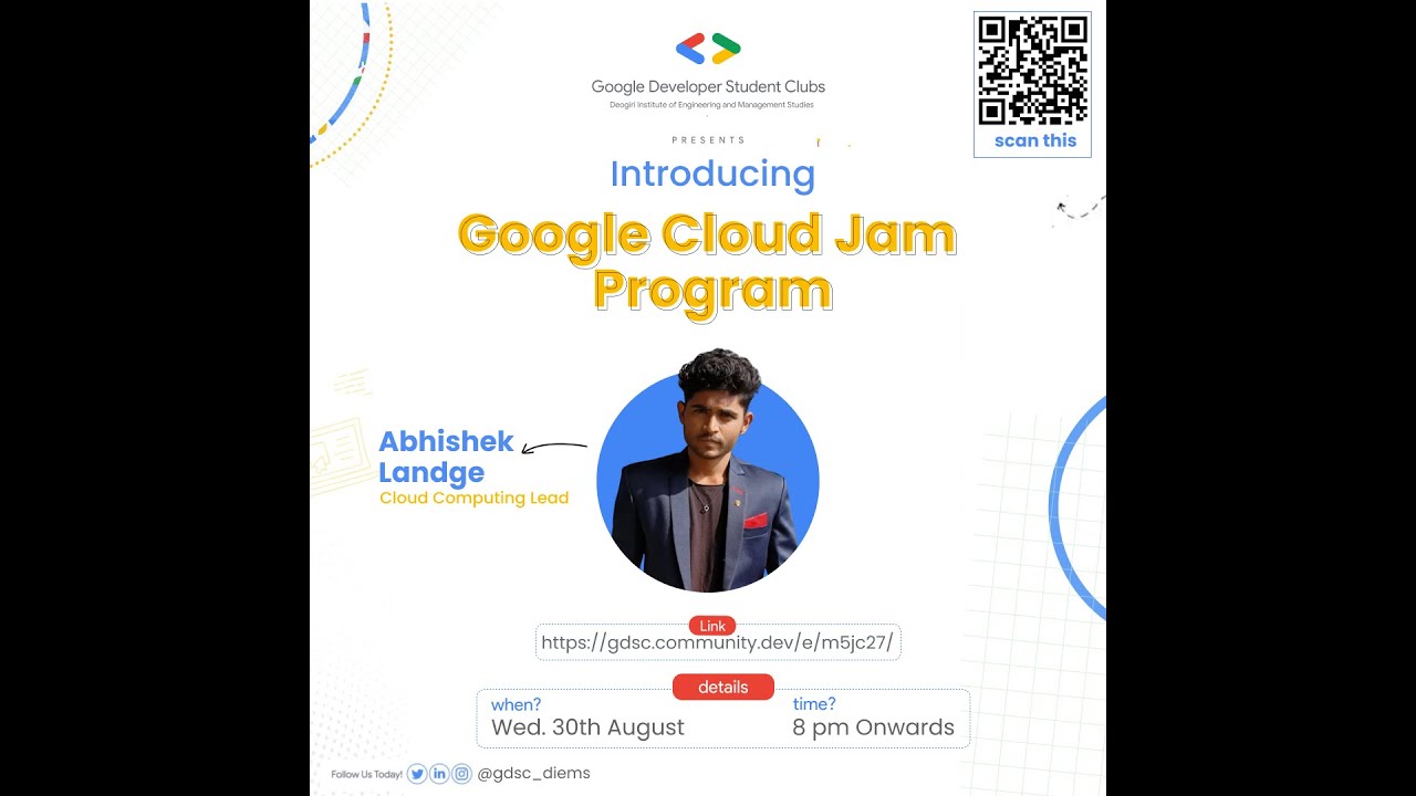 Google Cloud Study Jam Program 2023-24 | GDSC DIEMS - YouTube