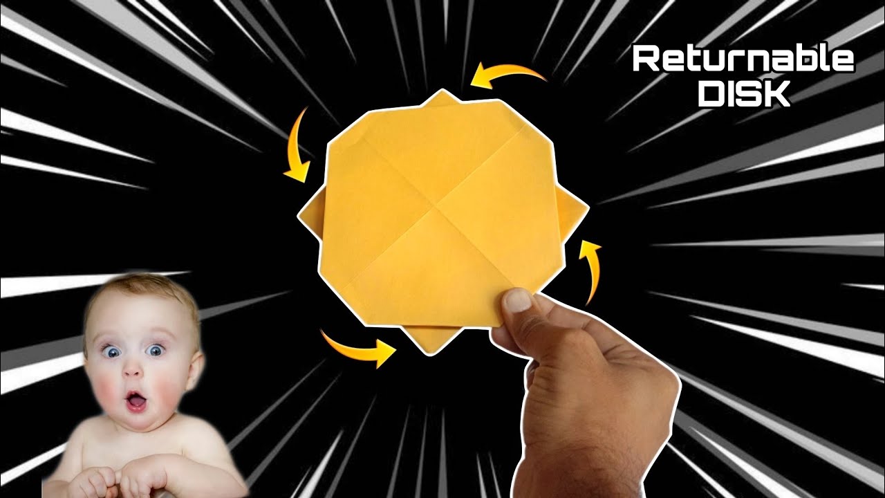 Wow!!! Amazing Paper DISK - How to Make Returnable Flying Paper Chakri ...