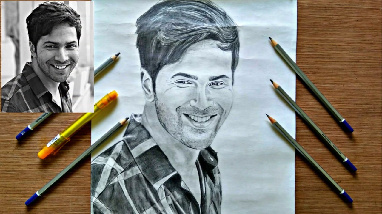 Drawing Varun Dhawan || By Ayush Birle - YouTube