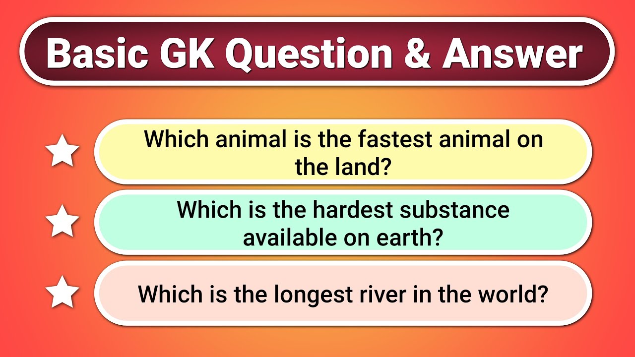 General knowledge Questions & Answers (with voice) | 20 Basic Gk ...