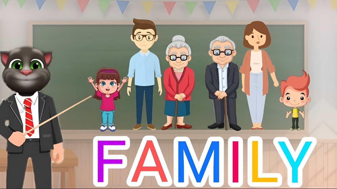 Family - Learn family members - Learn English Tom with teacher - YouTube