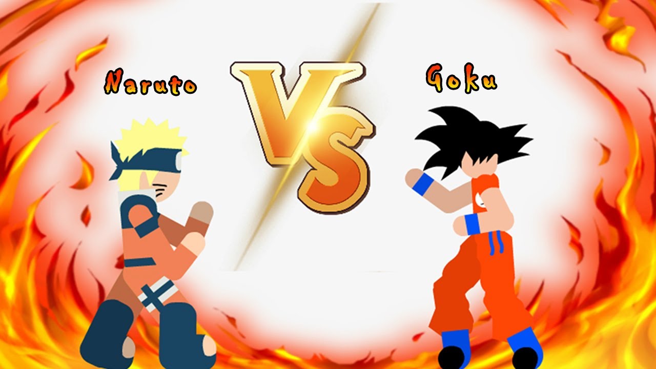 Naruto Vs Goku Stick Fight !! - YouTube