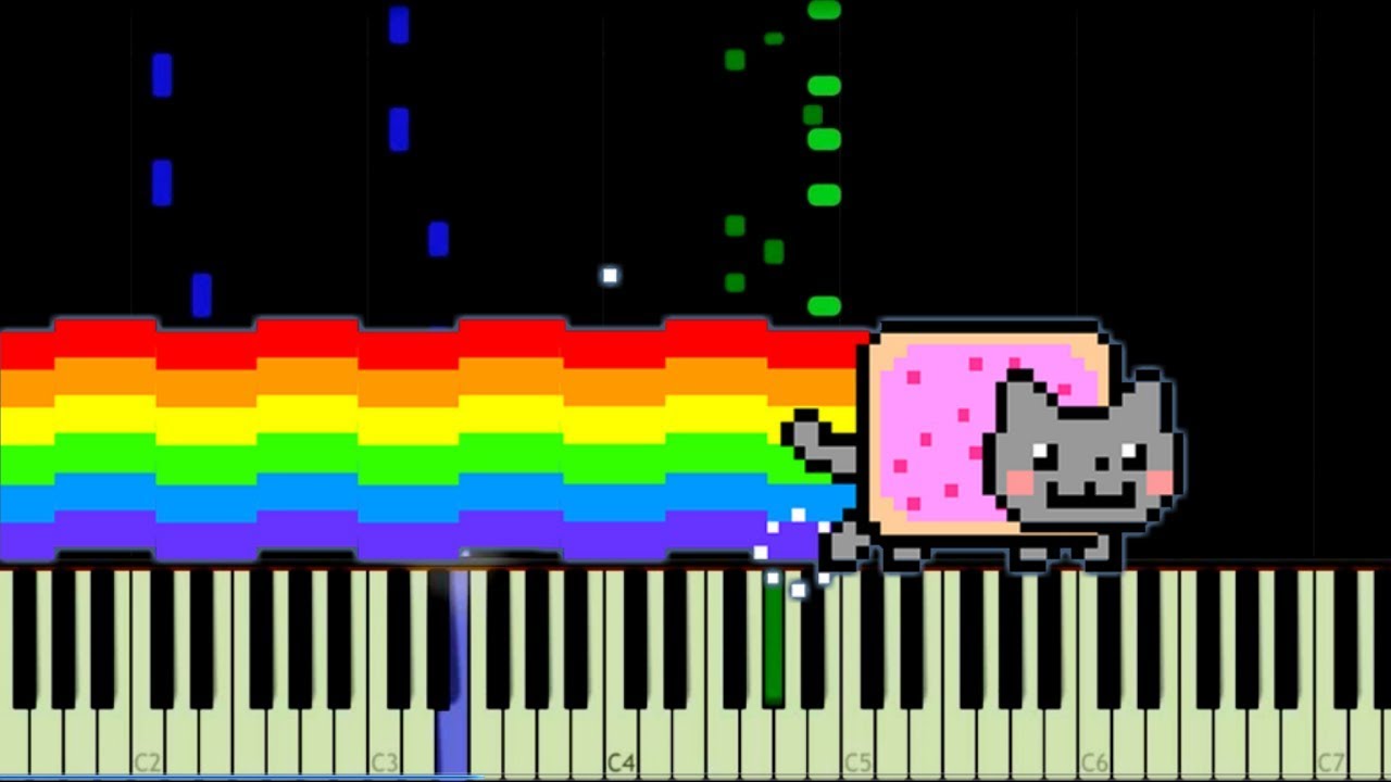 NYAN CAT - piano cover | Synthesia - YouTube