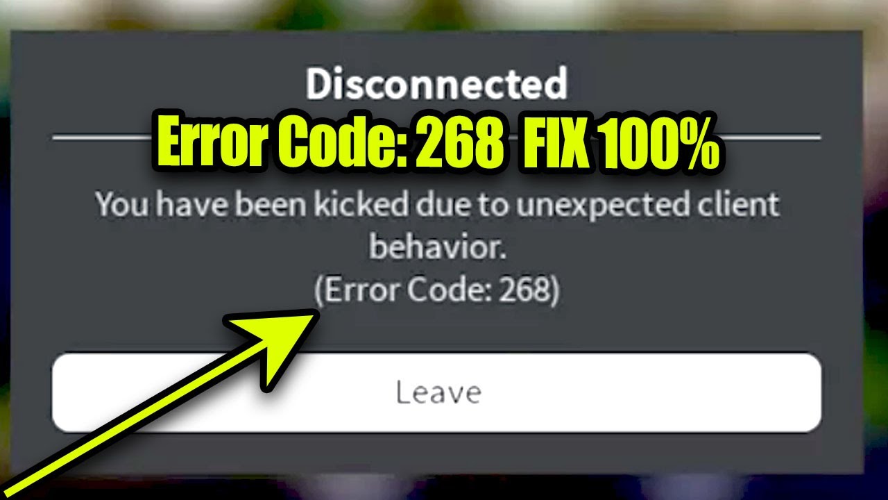 Roblox Error Code 268 HOW TO FIX Roblox Error Code 268 YouTube