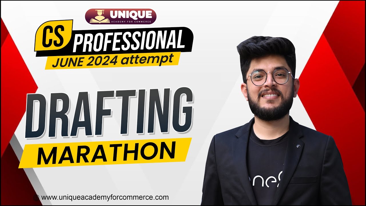 DRAFTING MARATHON NEW SYLLABUS JUNE 2024 1.0 - YouTube
