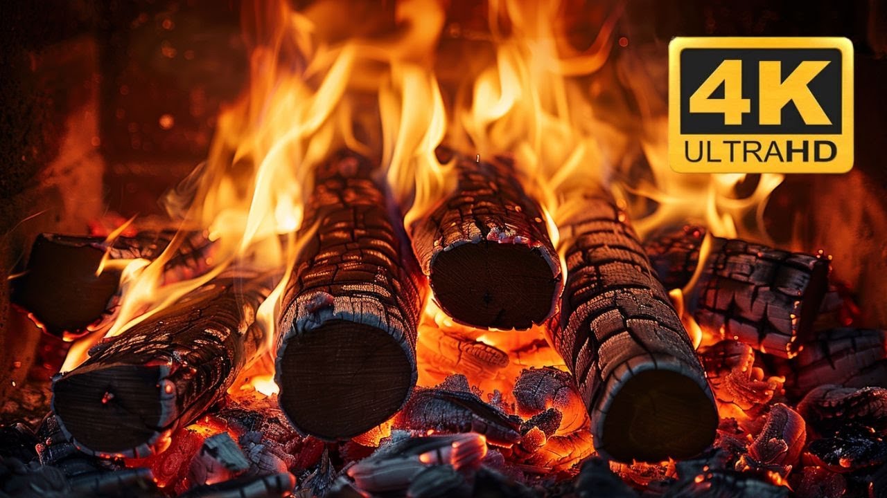 🔥The MOST Relaxing Fireplace. Enchanting Winter Retreat Fireside Frost ...