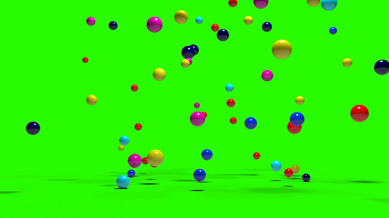 FREE HD Green Screen - COLORFUL BOUNCY BALLS - YouTube