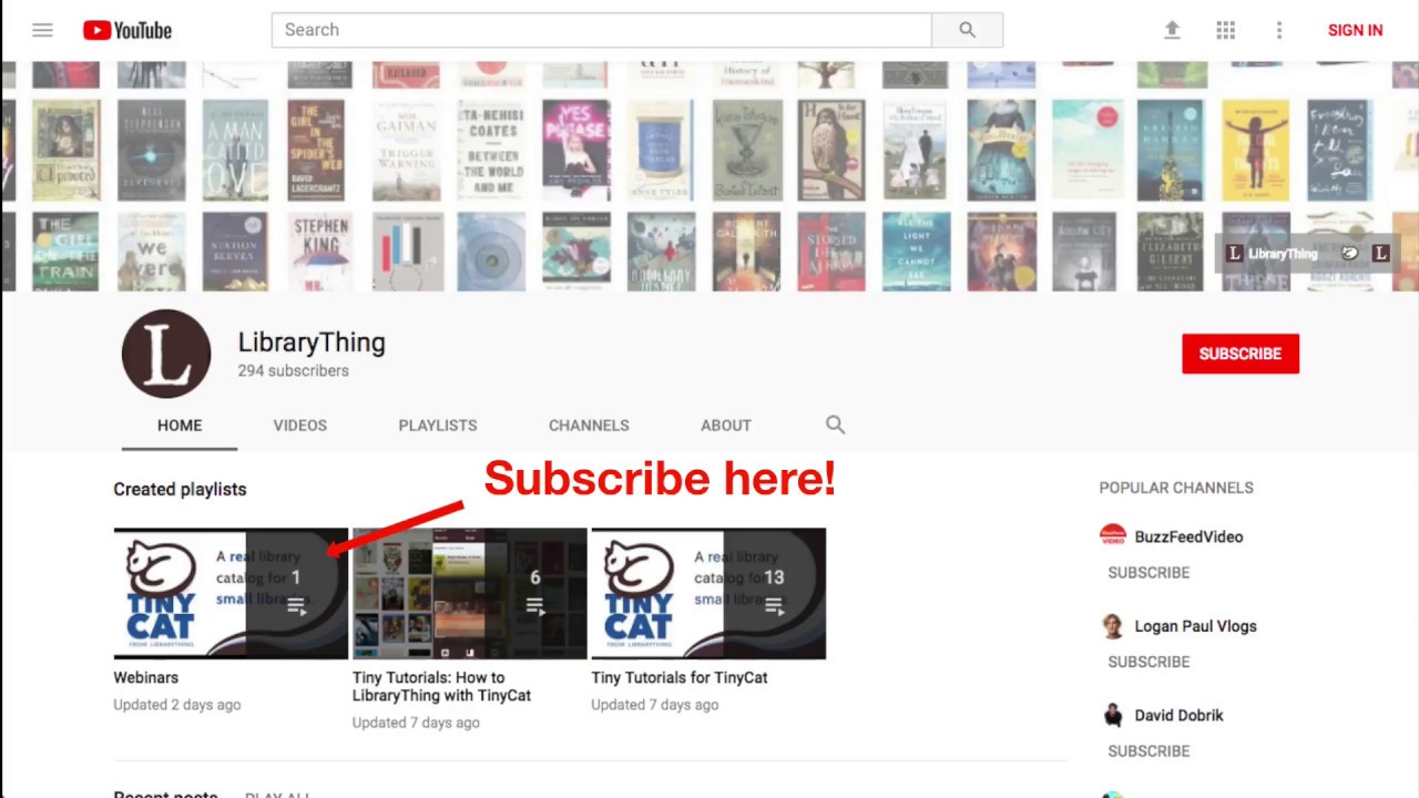 Welcome to LibraryThing's YouTube Channel! - YouTube
