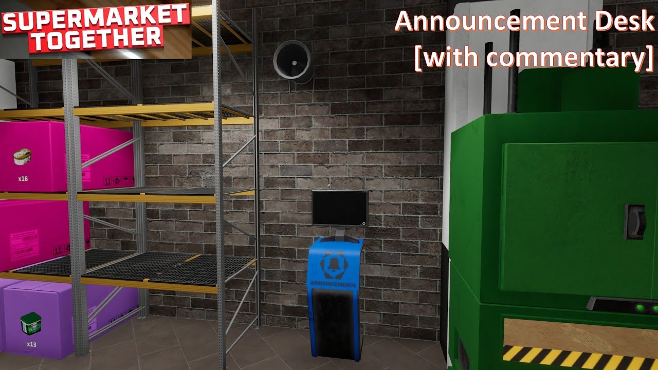 Supermarket Together | Announcement Desk [with commentary] - YouTube