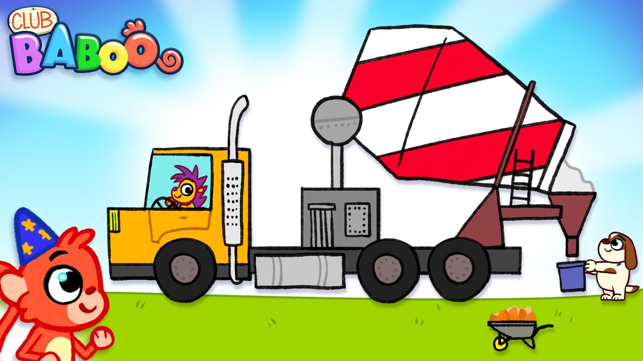 A Big Concrete Mixer helps Duke building a house! | Club Baboo's Little ...