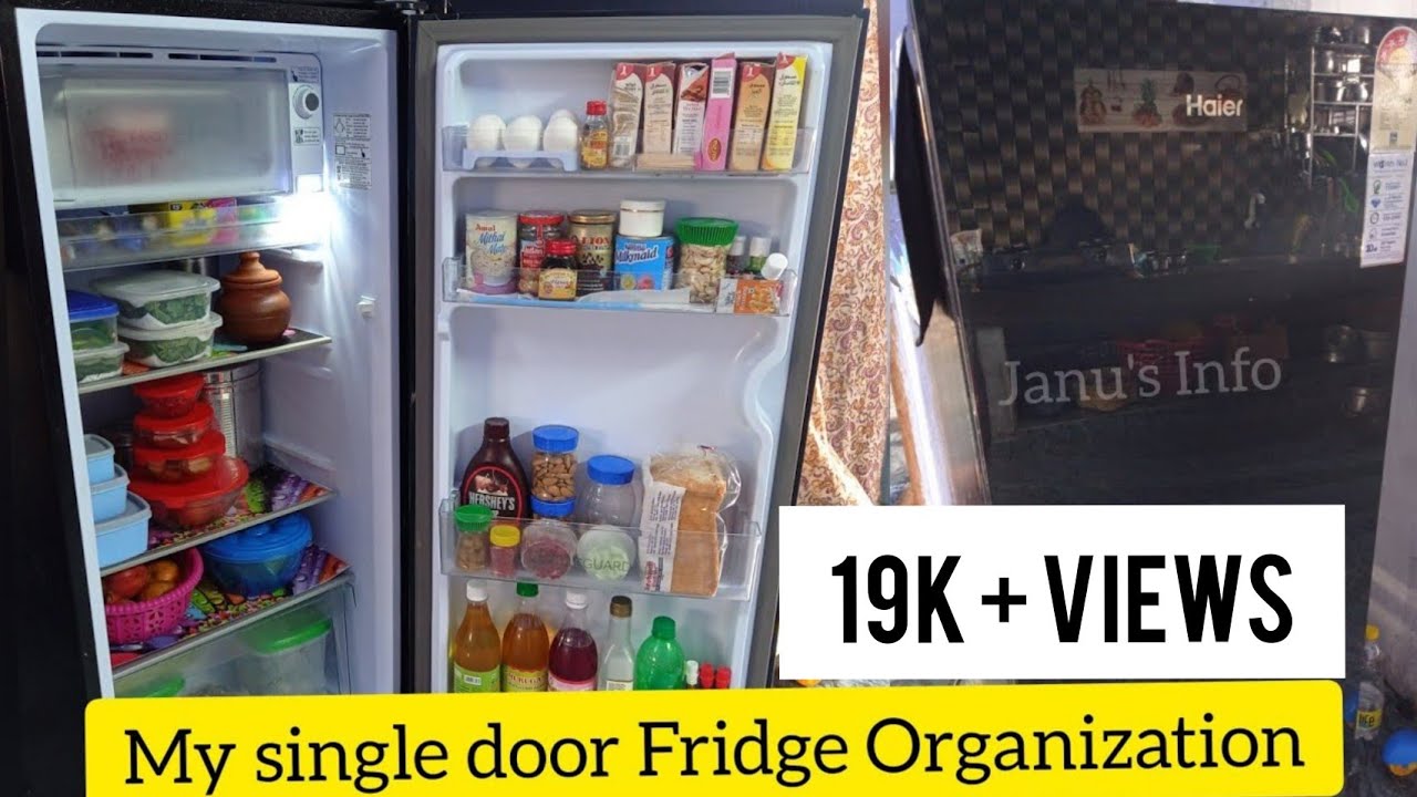 Fridge Organization ideas and tips | Single door Fridge space saving ...