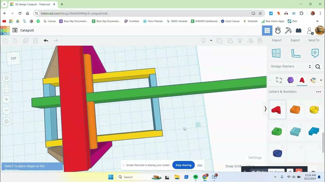 Labeling and Color Coding Your Catapult in TinkerCAD - YouTube
