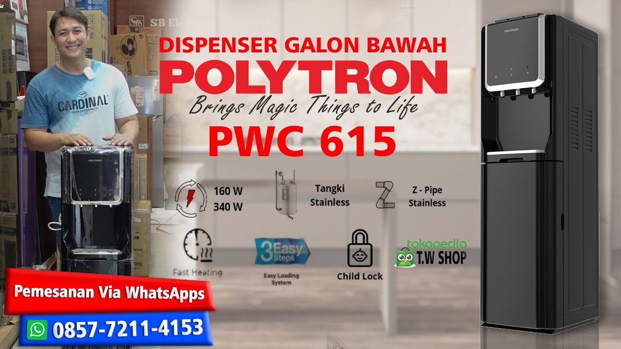 DISPENSER POLYTRON PWC 615 GALON BAWAH Sensasi Berbeda Rasa Airnya ...