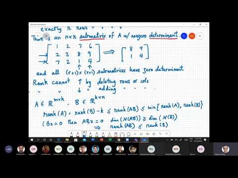 Matrices - Lecture 4 - Rank, inner product, Cauchy-Schwarz inequality - YouTube