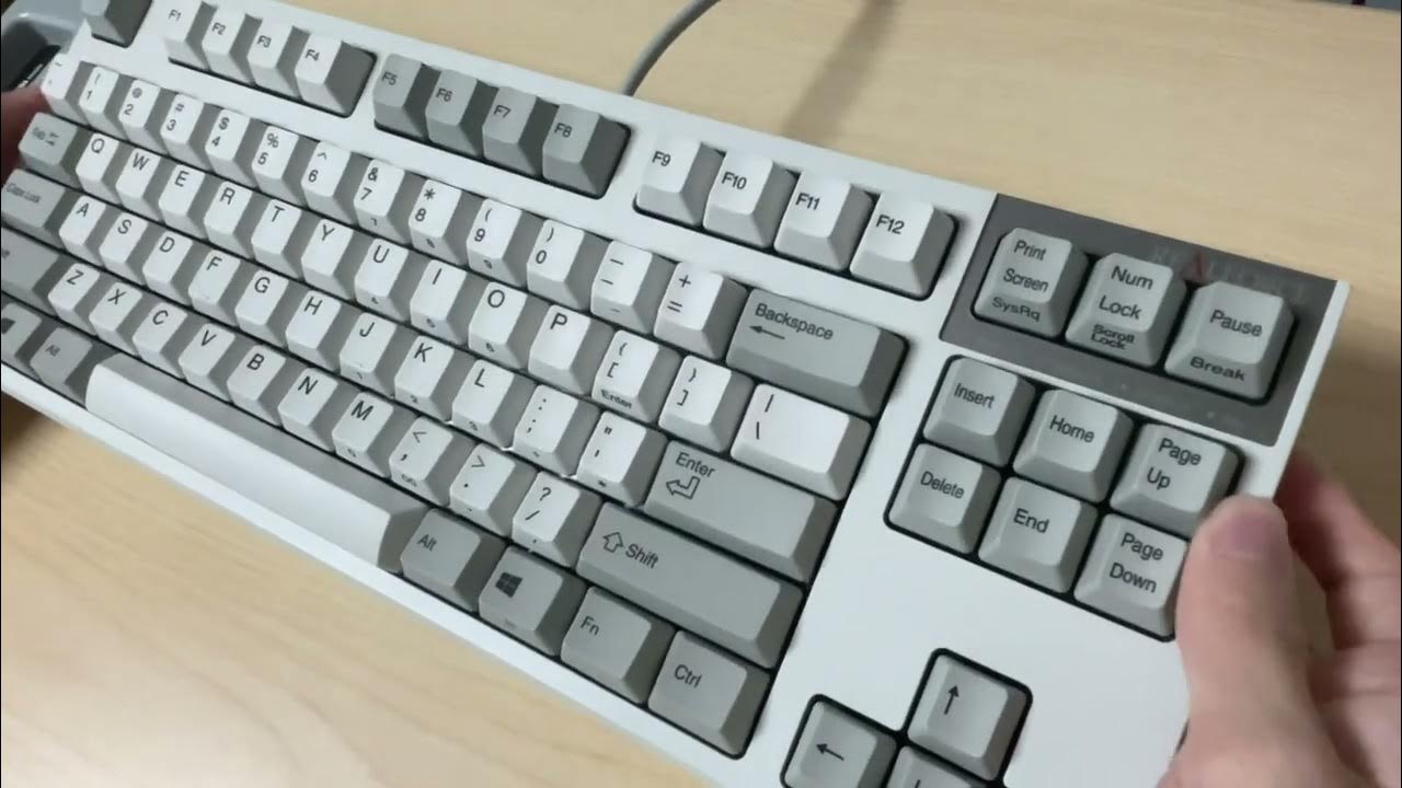 리얼포스 87u R2 TKL 아이보리 / 토프레 무접점 45g 차등 순정 - YouTube