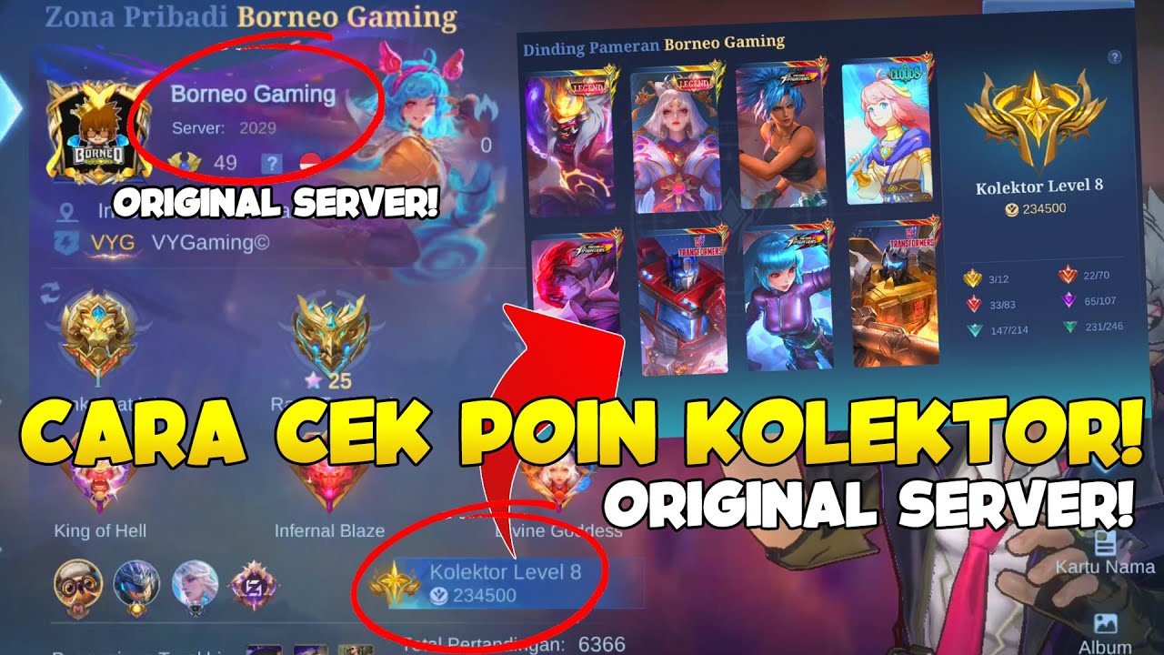 CARA CEK POIN SKIN KOLEKTOR ORIGINAL SERVER! BURUAN COBA CEK SEBELUM DI ...