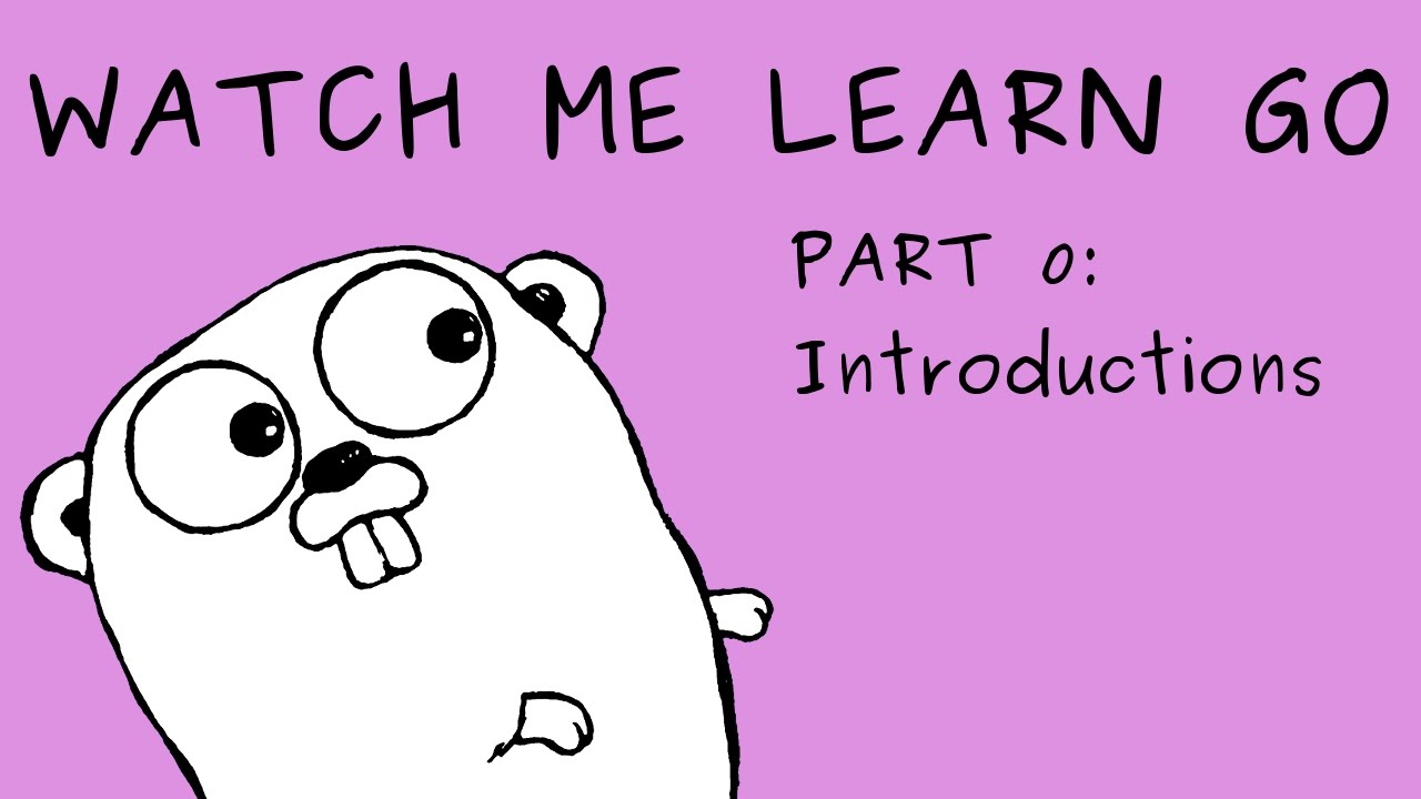 Watch me learn Go, part 0: Introductions - YouTube