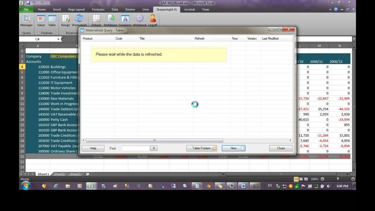 Sharperlight Materialised Query - Basics and Reporting Performance - YouTube