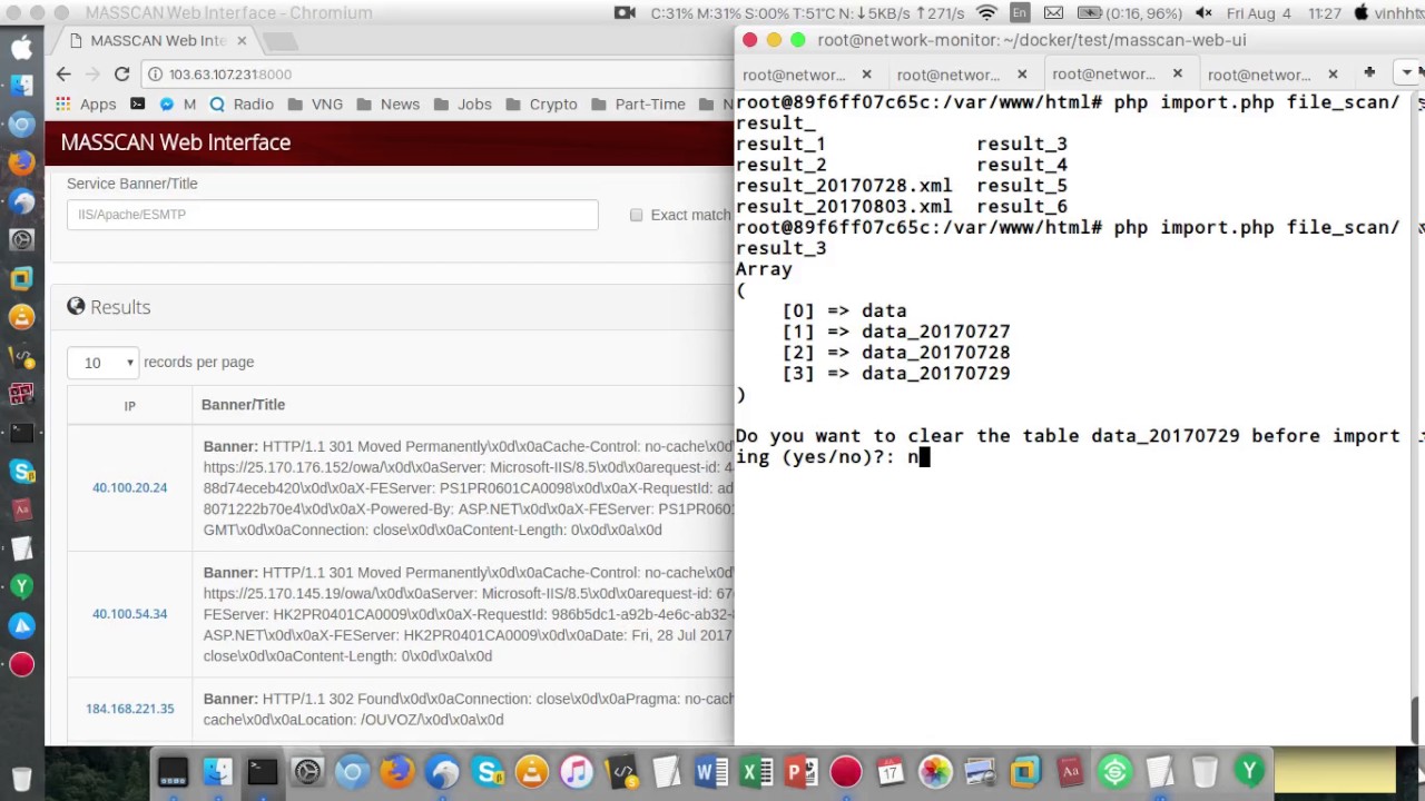 Masscan Web Interface on Docker (Ubuntu Server 16.04) - YouTube