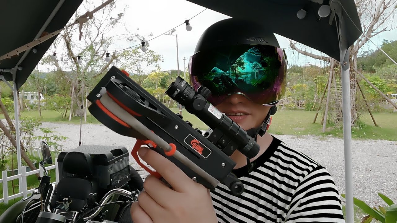 Rubber Band Powered V40 Crossbow or Slingshot Rifle ? - YouTube