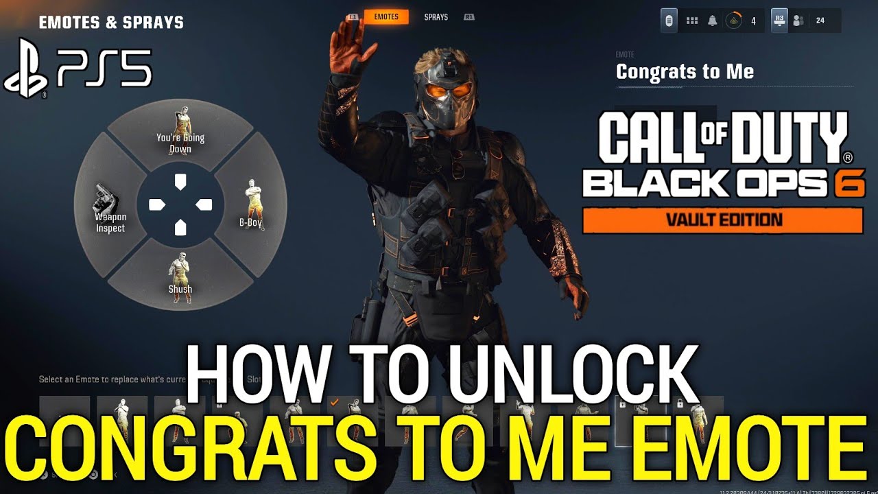 How to Unlock Congrats to Me Emote BLACK OPS 6 Congrats to Me Emote ...