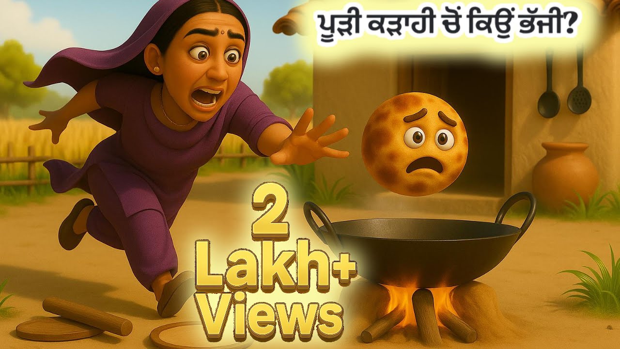 “Pudi Kadhai Cho Kyu Bhajji? | 3D Punjabi Story for Everyone 😂 | AI ...