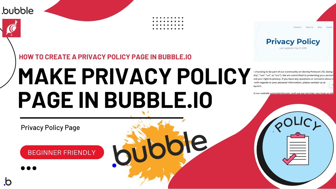 Create a Privacy Policy Page in Bubble.io for Apple Store & Google Play ...