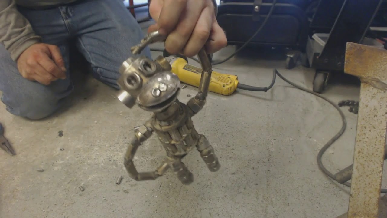 Monkey Business Scrap Metal Art Sculpture - Imajawnation - YouTube