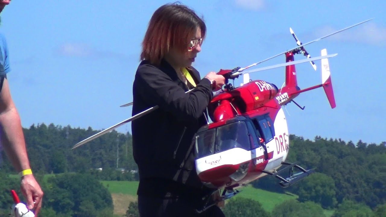 BK 117 Girl fly RC Scale Model Helicopter - YouTube