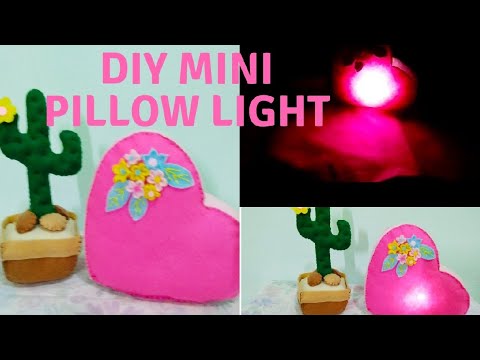 Cara membuat bantal mini menyala dari kain flanel|| DIY mini pillow ...