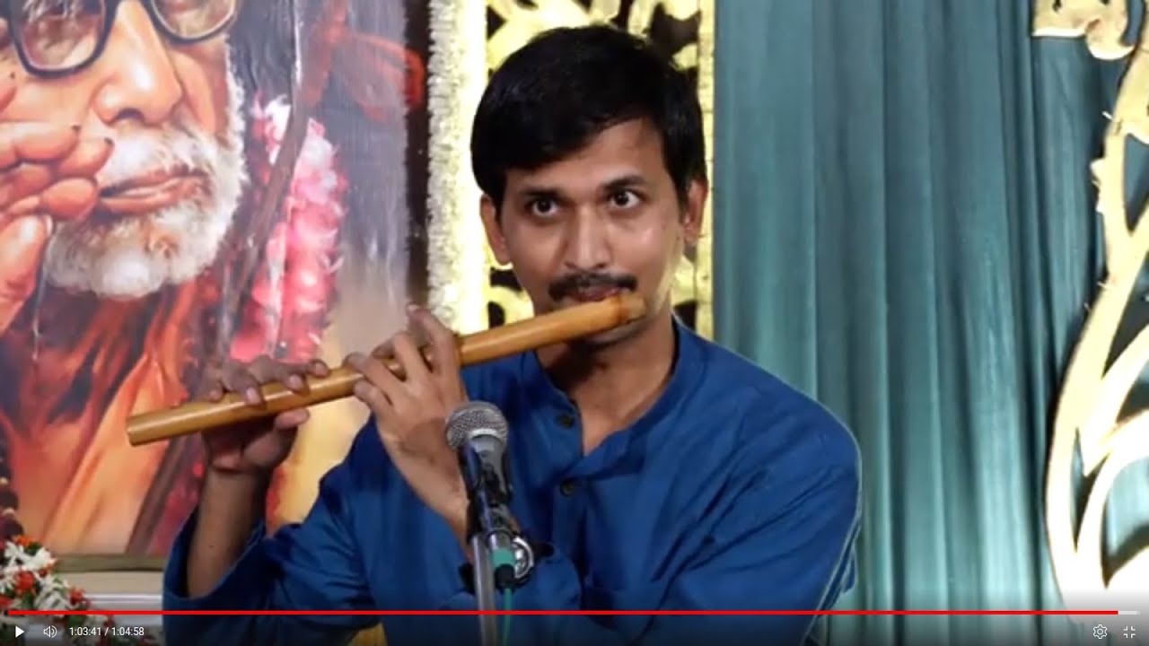 Subramanian R - Flute - Kurai Ondrum illai - Ragamalika - Adi ...