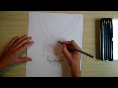 How to draw Frank - Donnie Darko speed drawing - YouTube