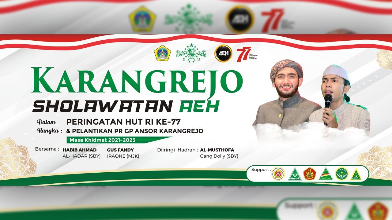 KARANGREJO Sholawatan AEH Bersama HABIB AHMAD AL HADAR & Gus Fandy ...