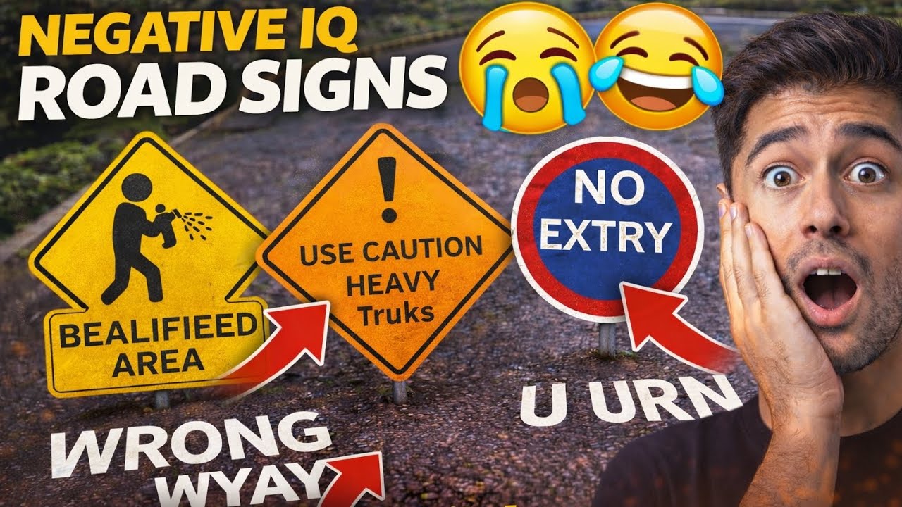 Road Signs With Negative IQ 😭😂 | Spelling Fails | ItsMeFlip - YouTube