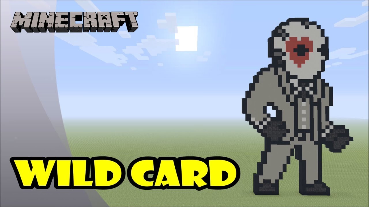 Minecraft: Pixel Art Tutorial: Wild Card (Hearts) (Fortnite Battle ...