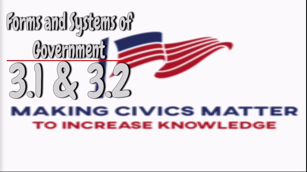 Civics Lesson | Forms and Systems of Government 3.1 & 3.2 - YouTube