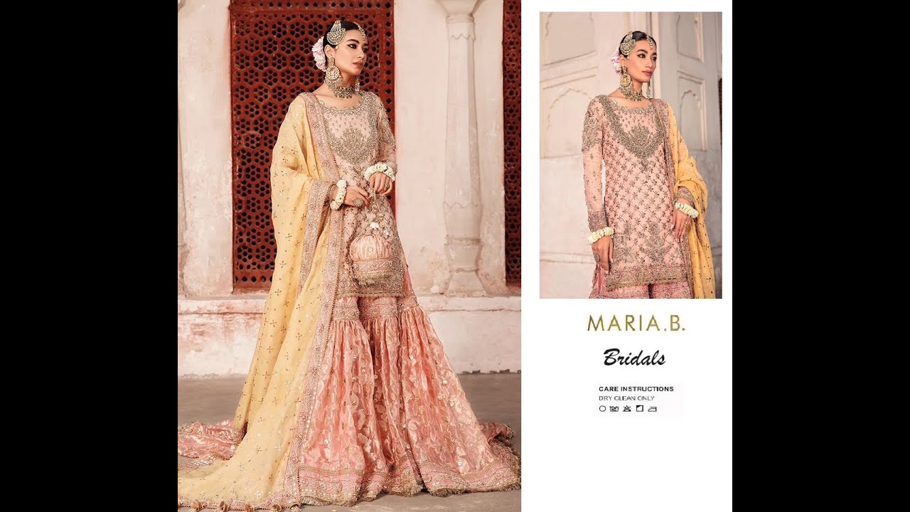 Maria.B Wedding Couture Unstitched 3 Pieces Ex-149A - YouTube