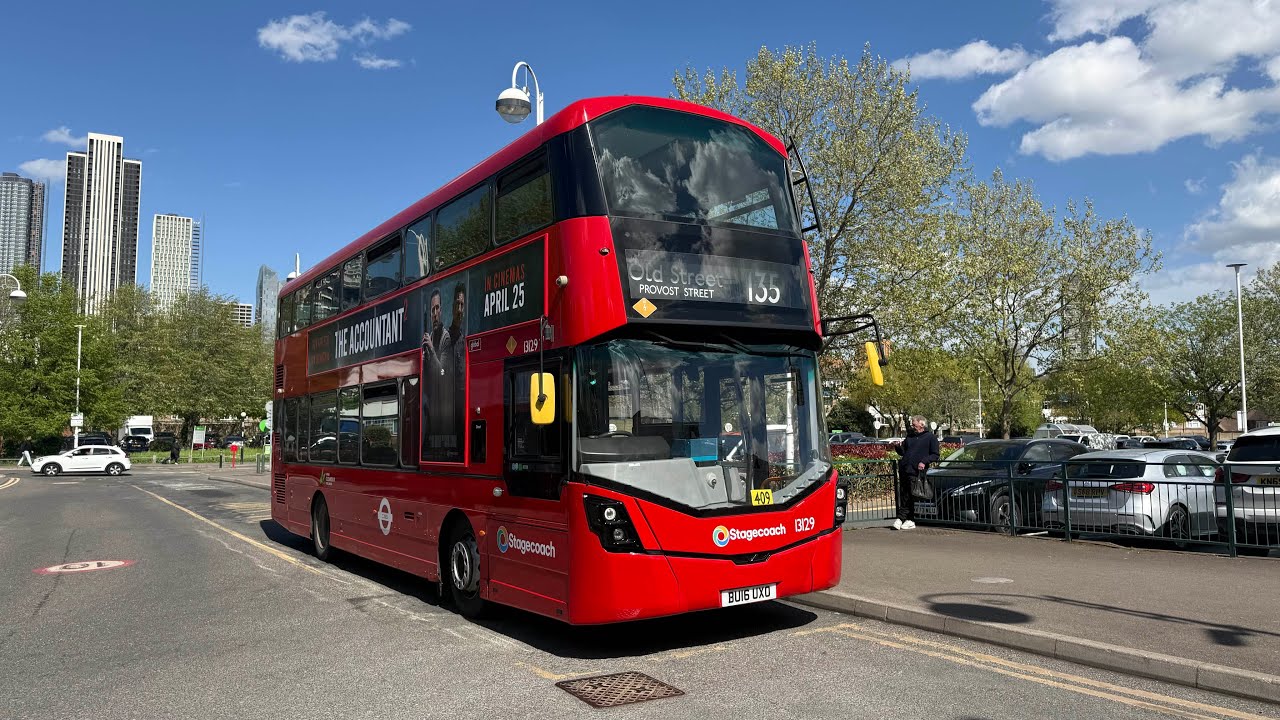 FULL ROUTE VISUAL | London Bus Route 135: Old Street - Crossharbour ...
