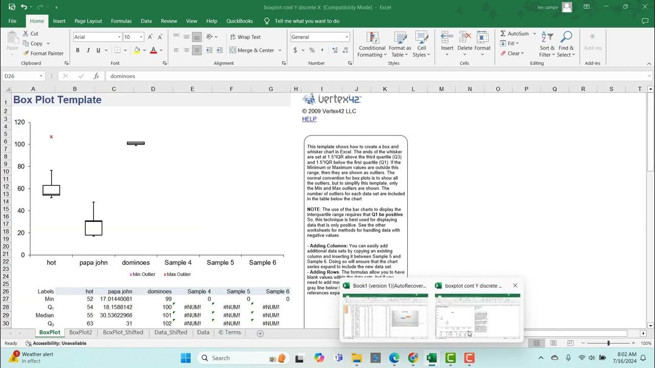 Boxplot in Excel - YouTube