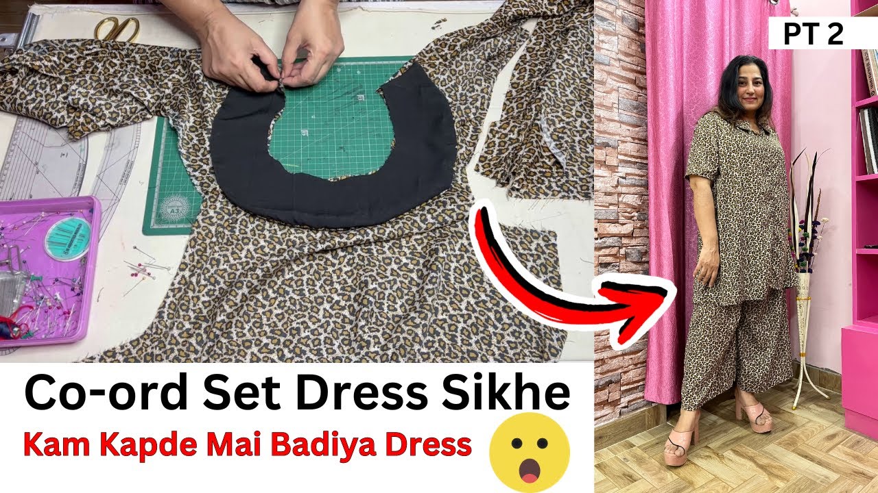 How To Make Co-ord set | Cutting & Stitching Of Co-ord set Dress | Co ...