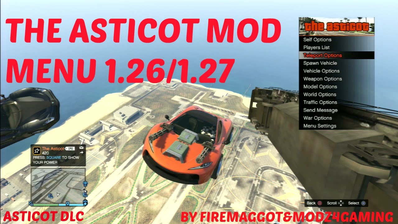 GTA 5 THE ASTICOT V1.06 MOD MENU SHOWCASE! {NEW UPDATE} 1.26/PS3/SPRX ...
