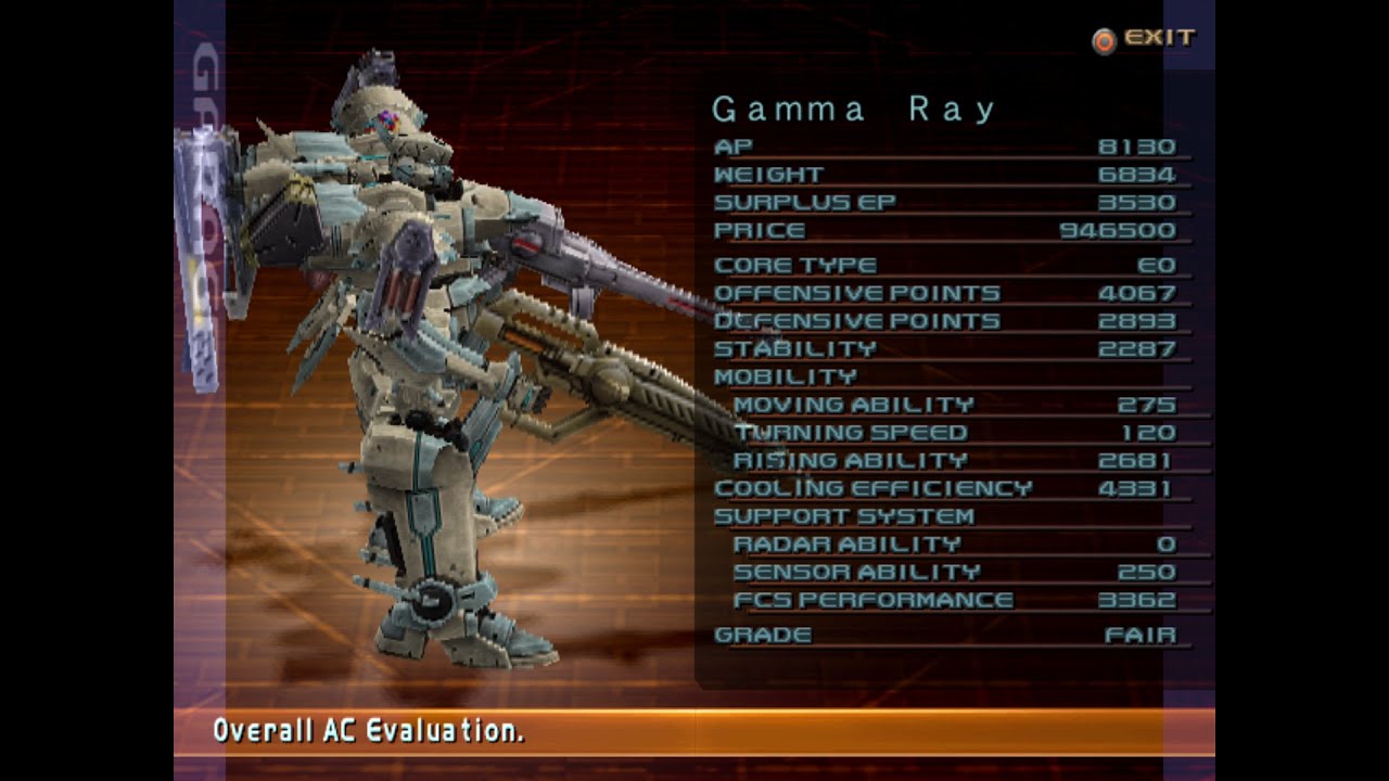 Armored Core AC Showcase - Gamma Ray (AC Silent Line) - YouTube