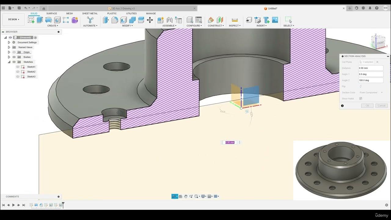 Modelling Assignment 2 In Fusion 360 || Autodesk Fusion 360 Training ...