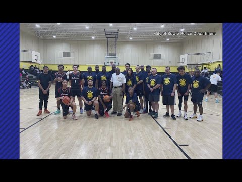 Bowie police department vs Benjamin Tasker Middle basketball game - YouTube