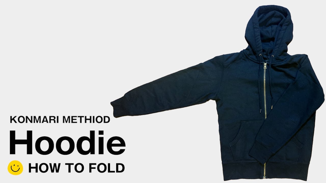 How to fold Hoodie -Konmari method- - YouTube