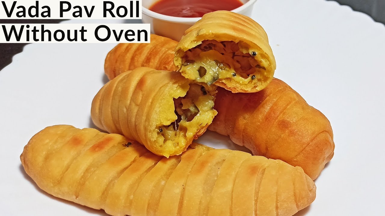 Vada Pav Roll #WithoutOven || #MumbaiStyle वडा पाव रोल Recipe By the ...