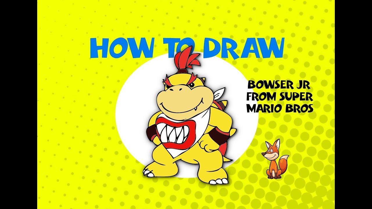 How to draw Bowser Junior from Super Mario Bros - Learn to Draw - ART ...
