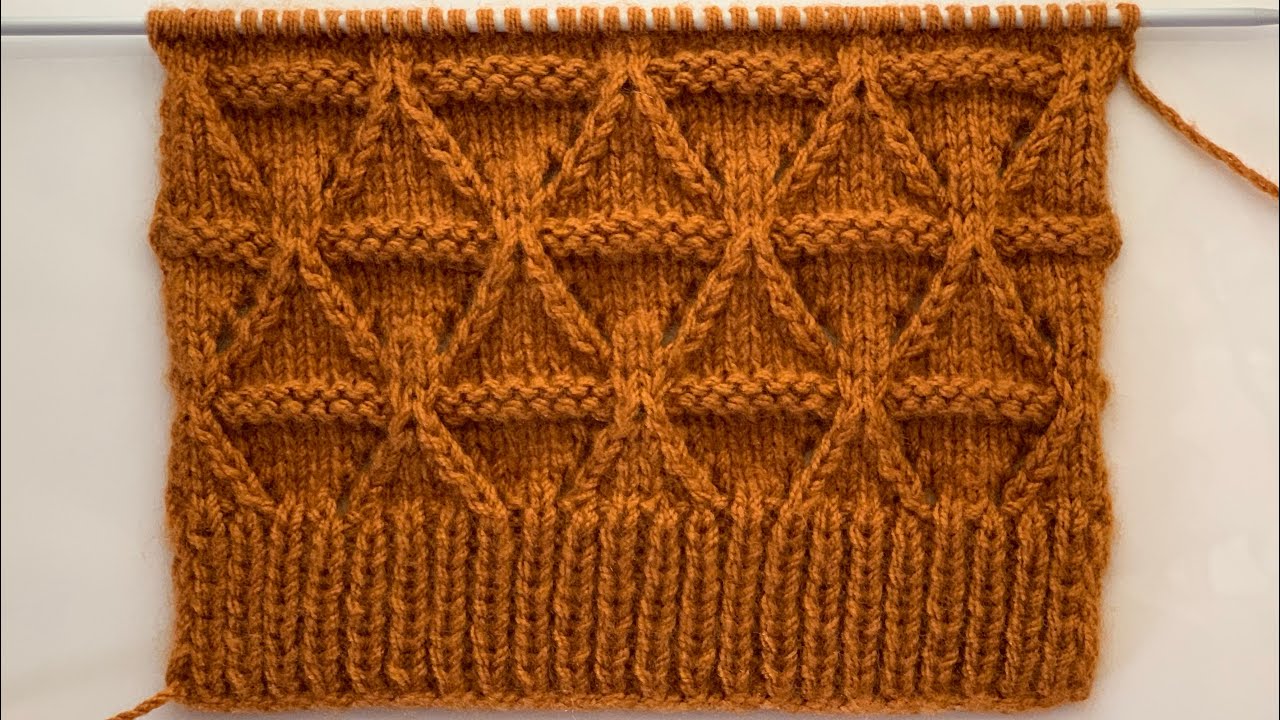 Knitting stitch pattern for gents sweater - YouTube