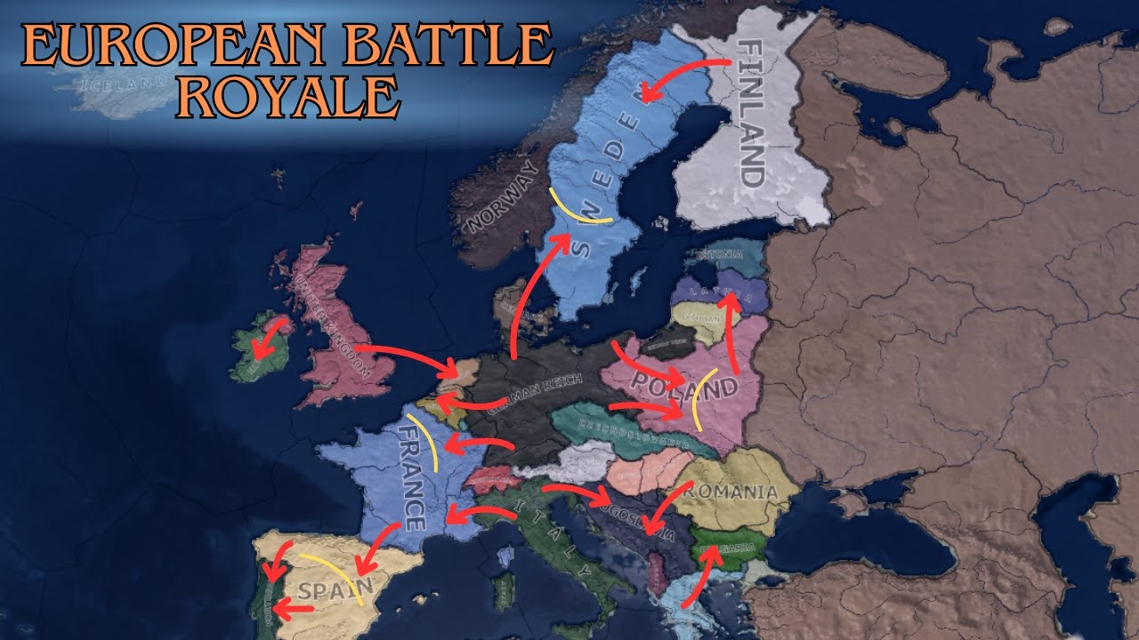 European battle royale - HOI4 timelapse - YouTube